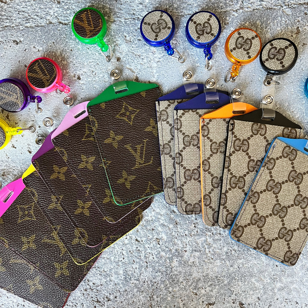 Authentic Repurposed LV Or Gucci ID Badges – Designs by Selene